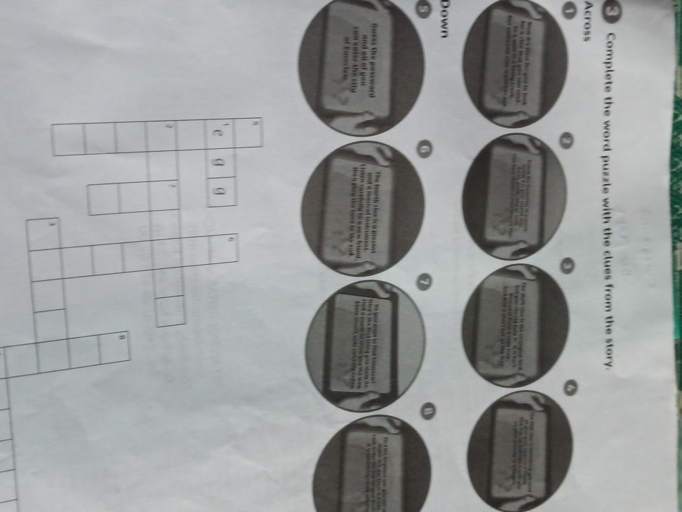 3 Complete the word puzzle with the clues | StudyX