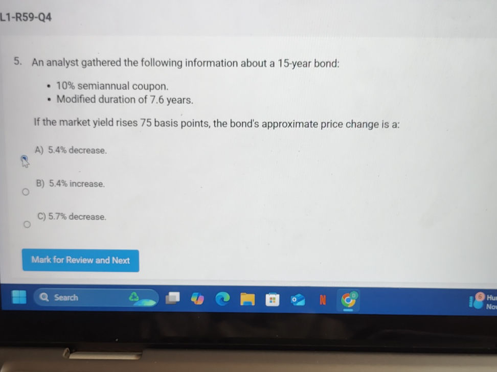 5. An analyst gathered the following | StudyX
