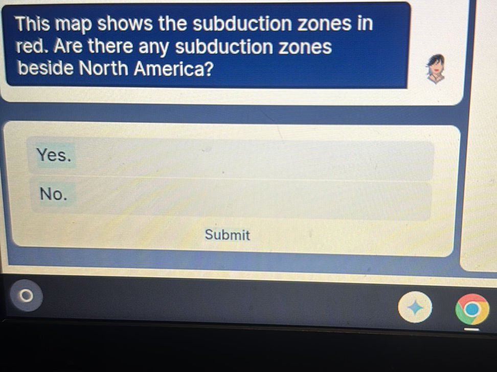 This map shows the subduction zones in red. | StudyX
