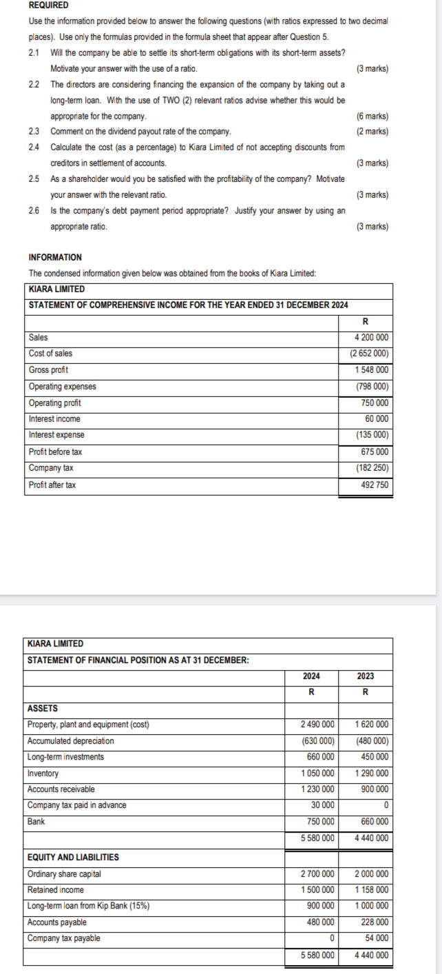 Use the information provided below to answer | StudyX