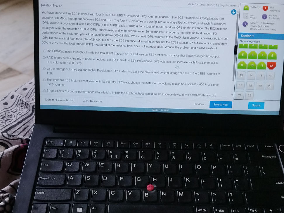 You have launched an EC2 instance with four | StudyX