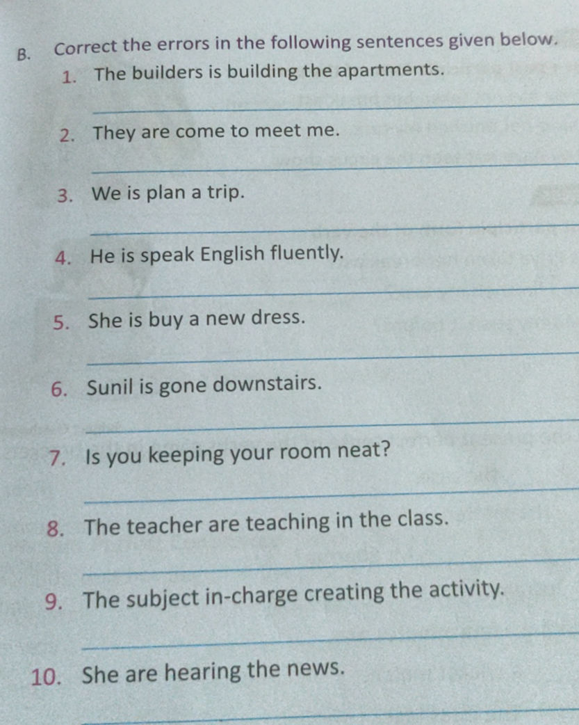 Correct the errors in the following | StudyX