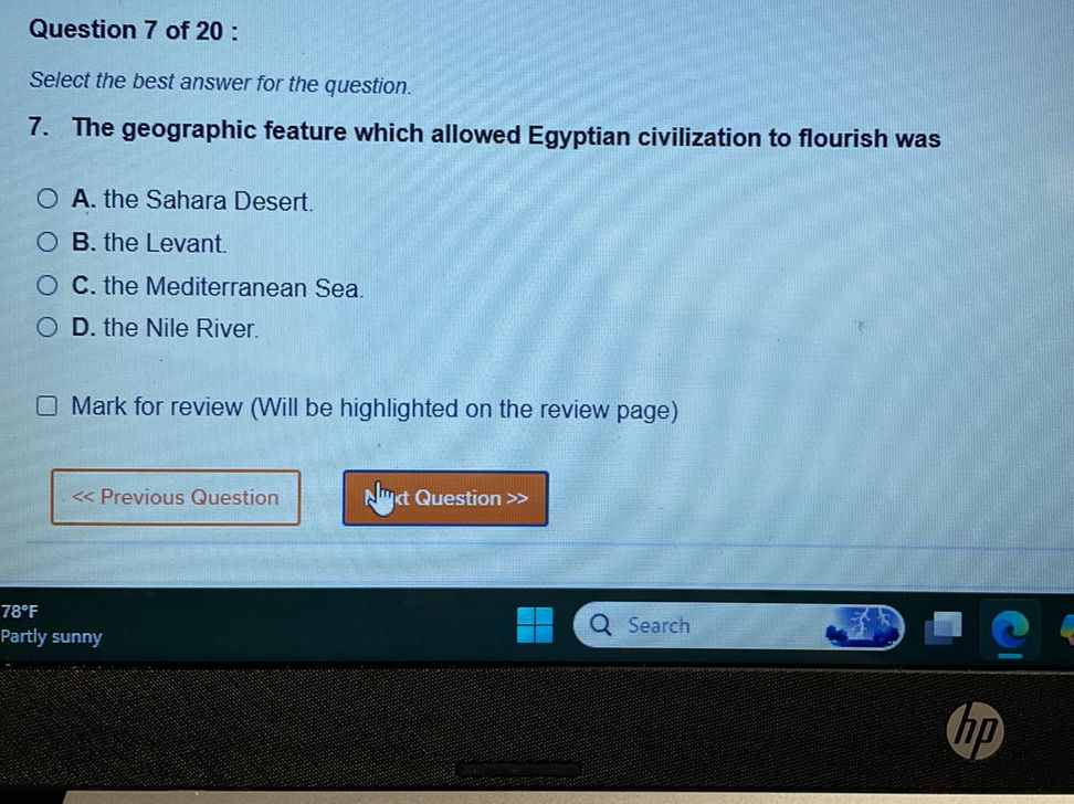 7. The geographic feature which allowed | StudyX