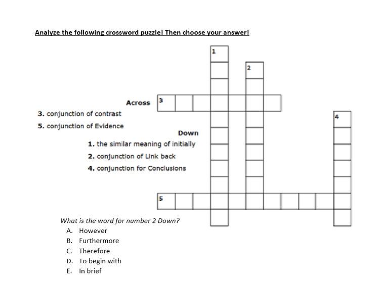 Analyze the following crossword puzzle! Then | StudyX