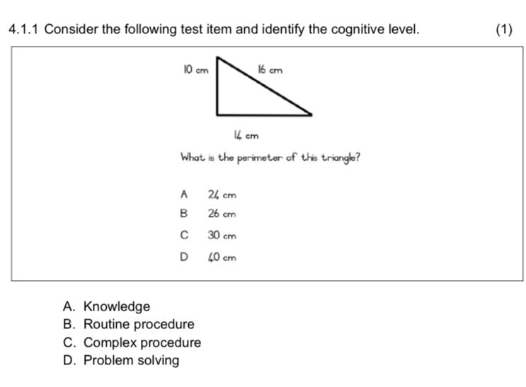 4.1.1 Consider the following test item and | StudyX
