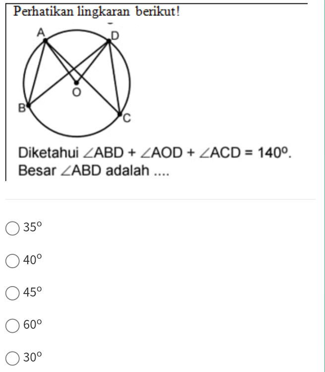Perhatikan lingkaran berikut! ``` A | | StudyX
