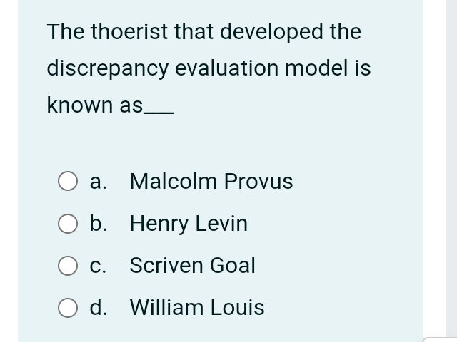 The thoerist that developed the discrepancy | StudyX