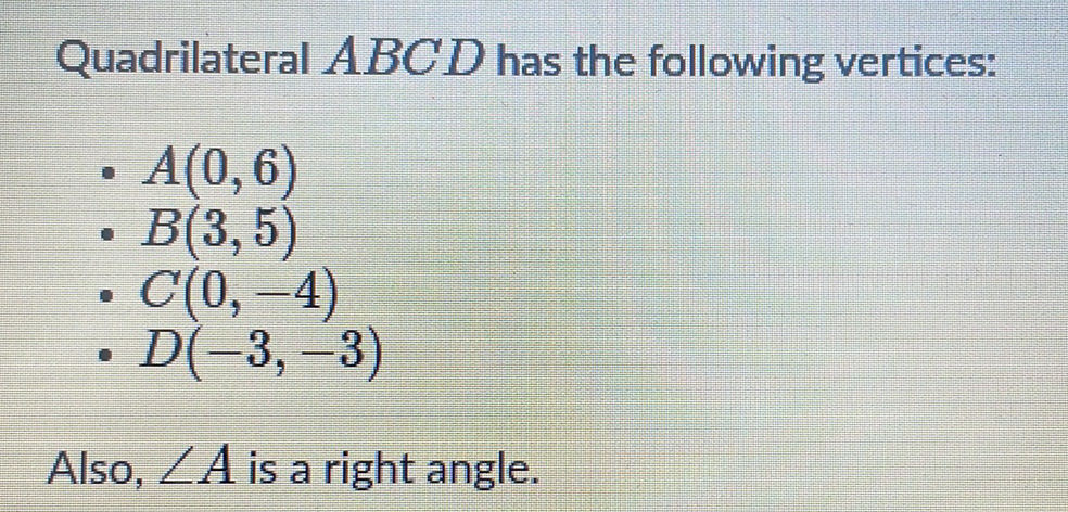 Is quadrilateral $ABCD$ a rectangle, and | StudyX