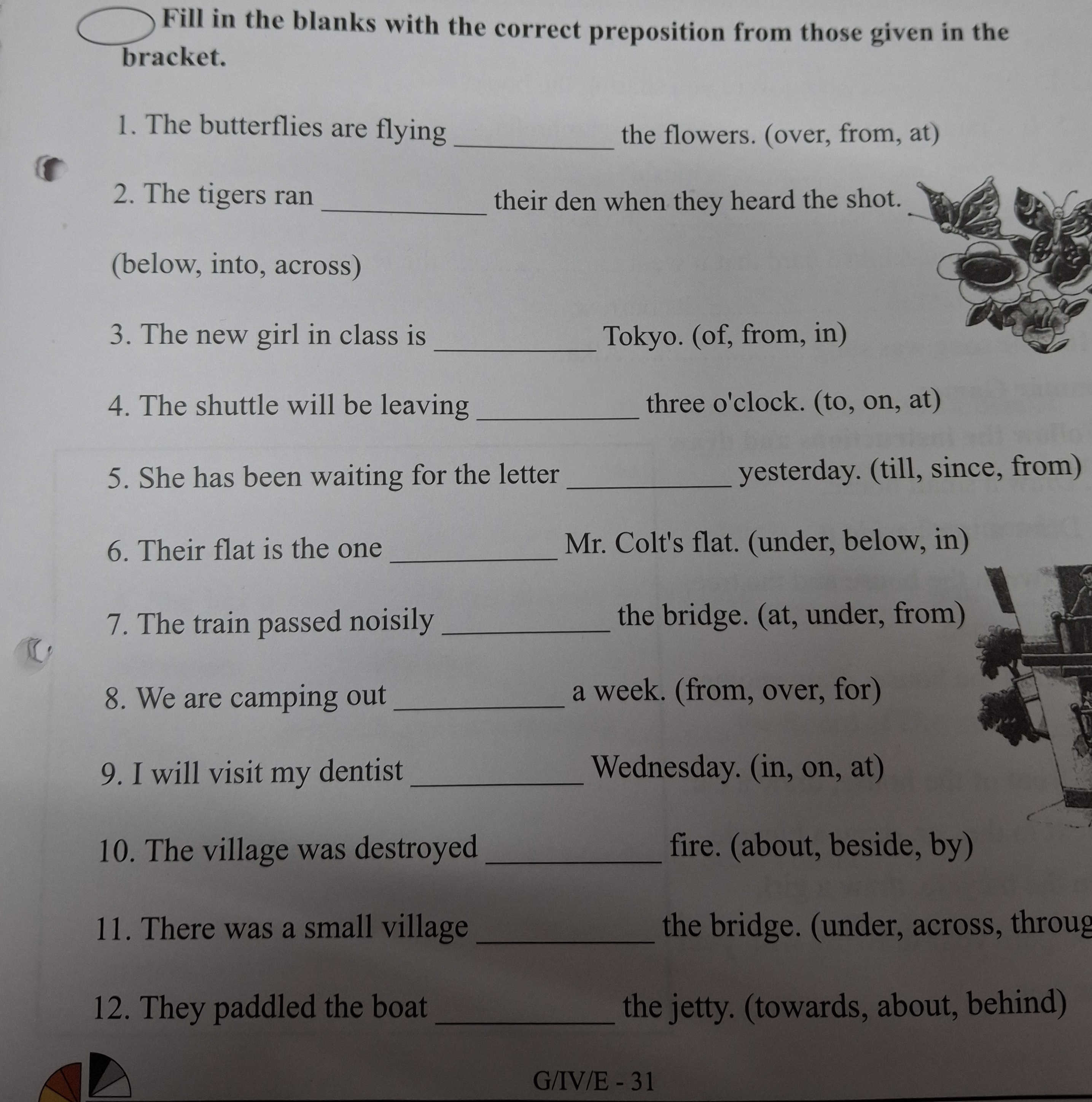 Fill in the blanks with the correct | StudyX