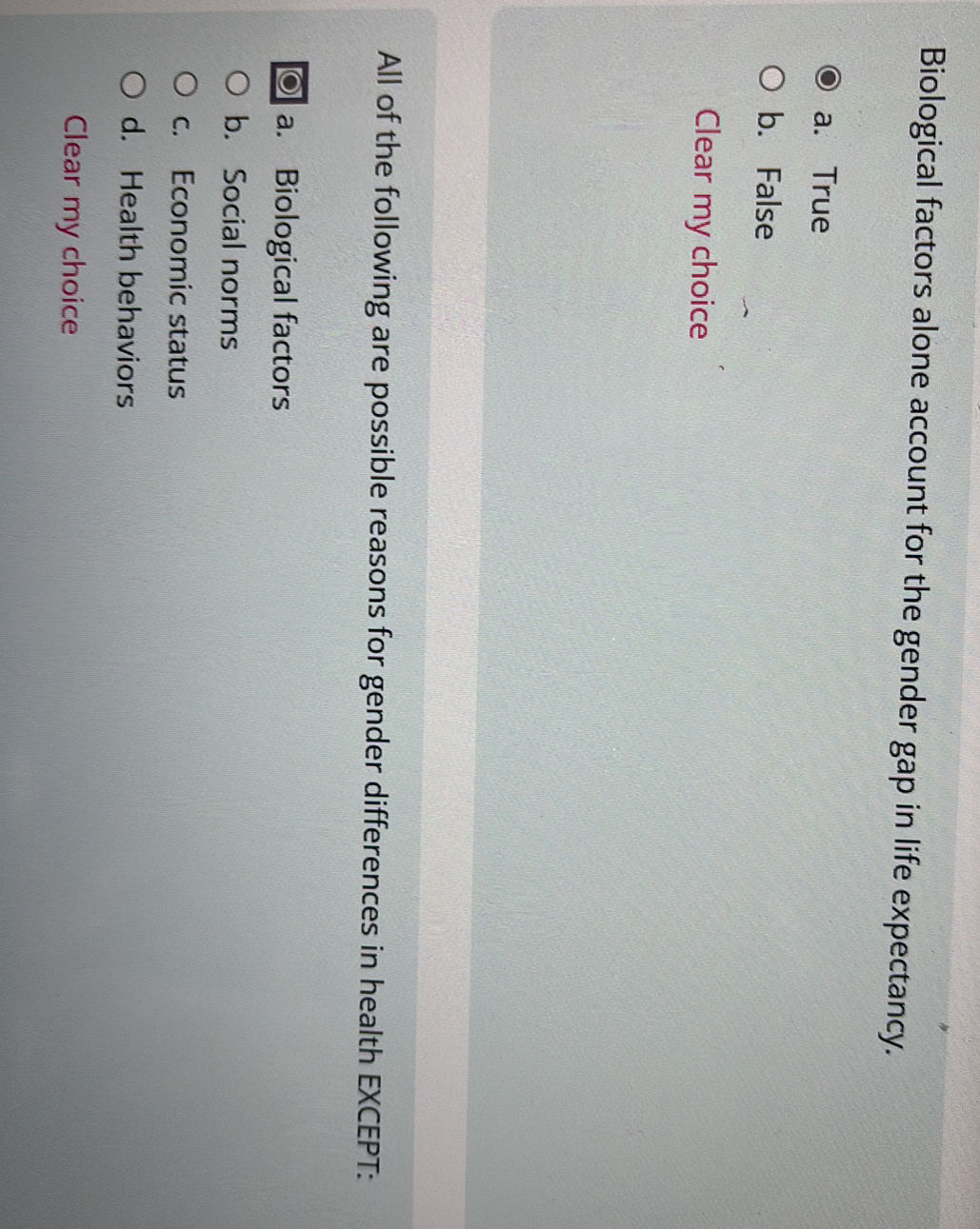 Biological factors alone account for the | StudyX