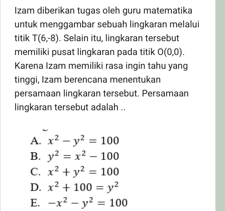 Izam diberikan tugas oleh guru matematika | StudyX