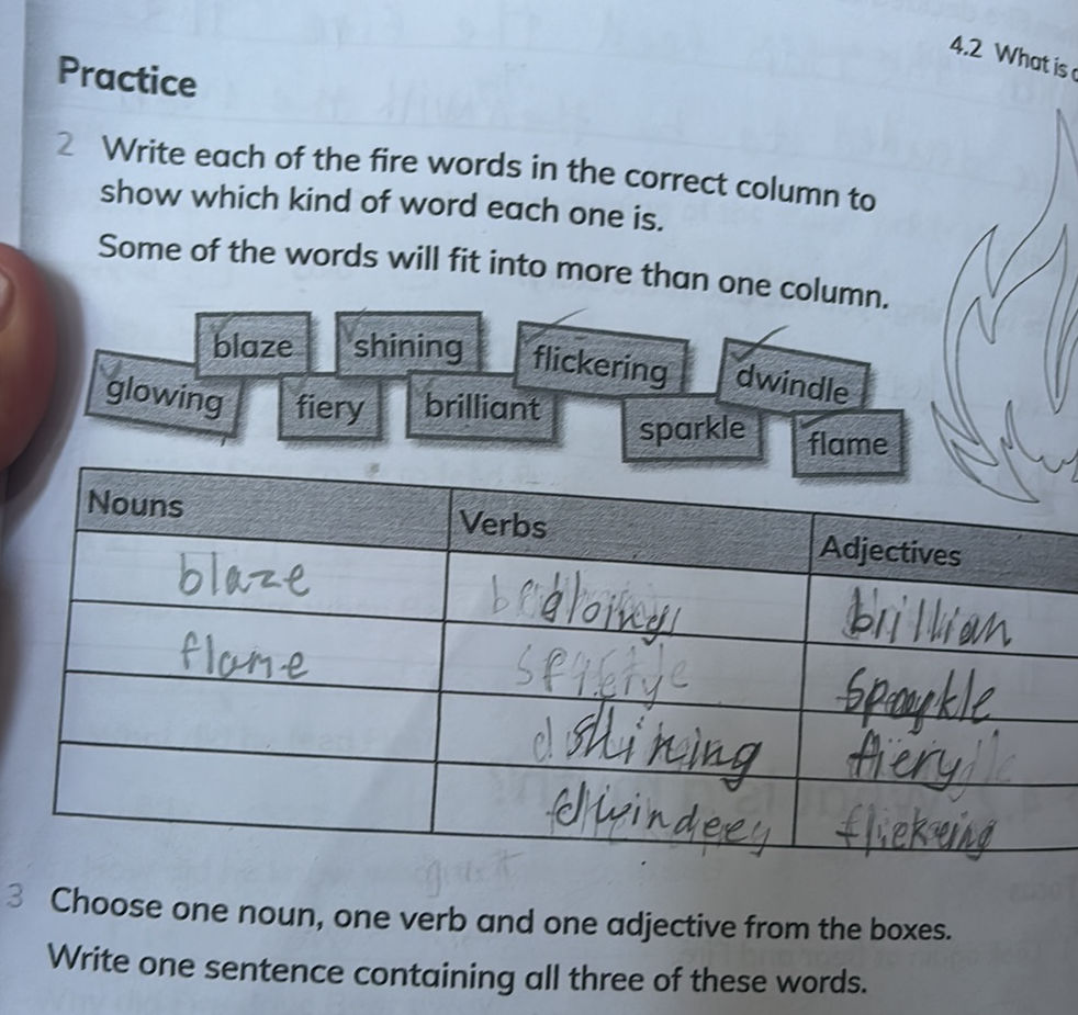 2 Write each of the fire words in the | StudyX