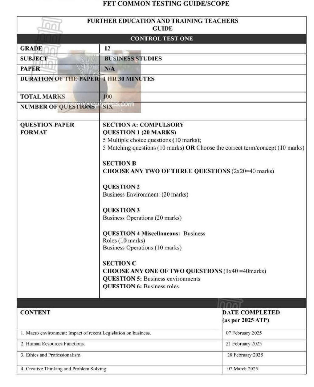 QUESTION PAPER FORMAT SECTION A: COMPULSORY | StudyX