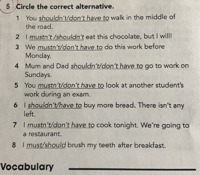 Circle the correct alternative. 1 You | StudyX