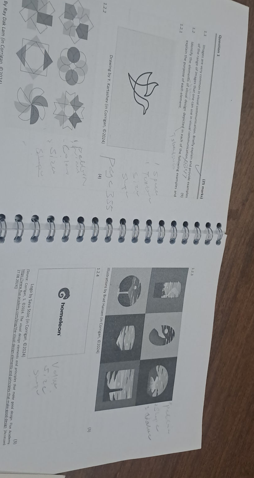 1. Images are very common in visual | StudyX