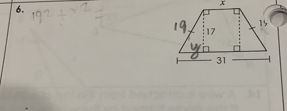 The image shows a trapezoid with the | StudyX