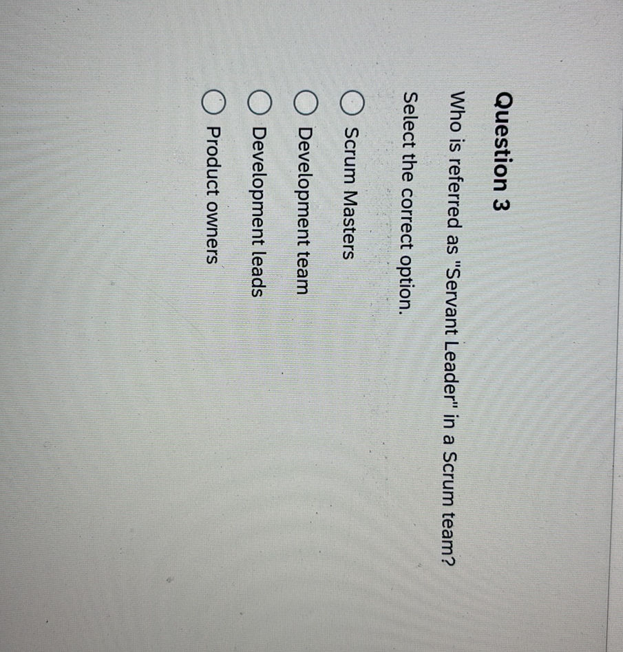 Question 3 Who is referred as "Servant | StudyX