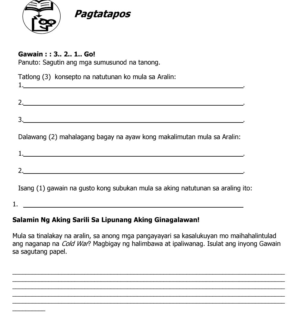 Gawain :: 3.. 2.. 1.. Go! Panuto: Sagutin | StudyX