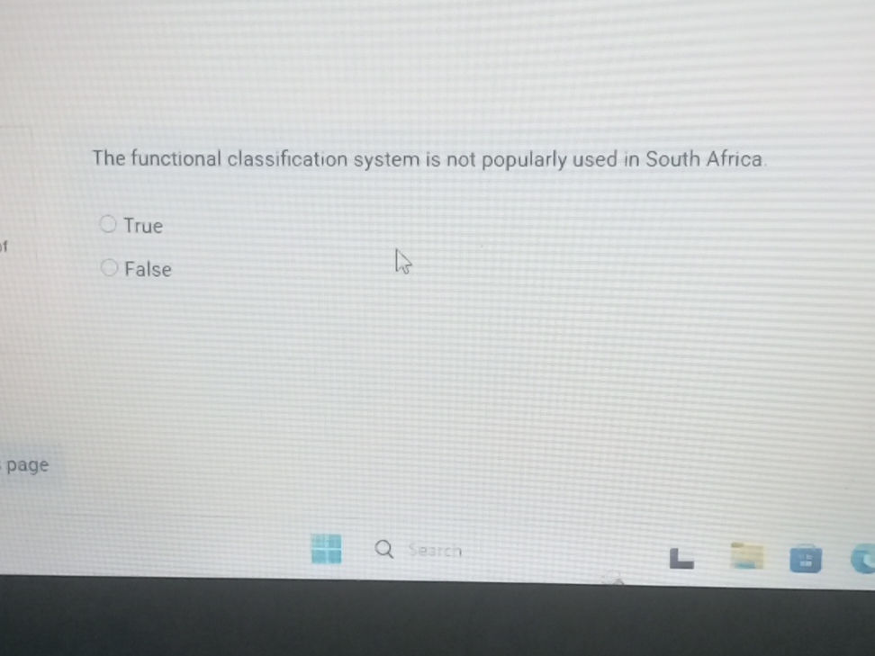 The functional classification system is not | StudyX