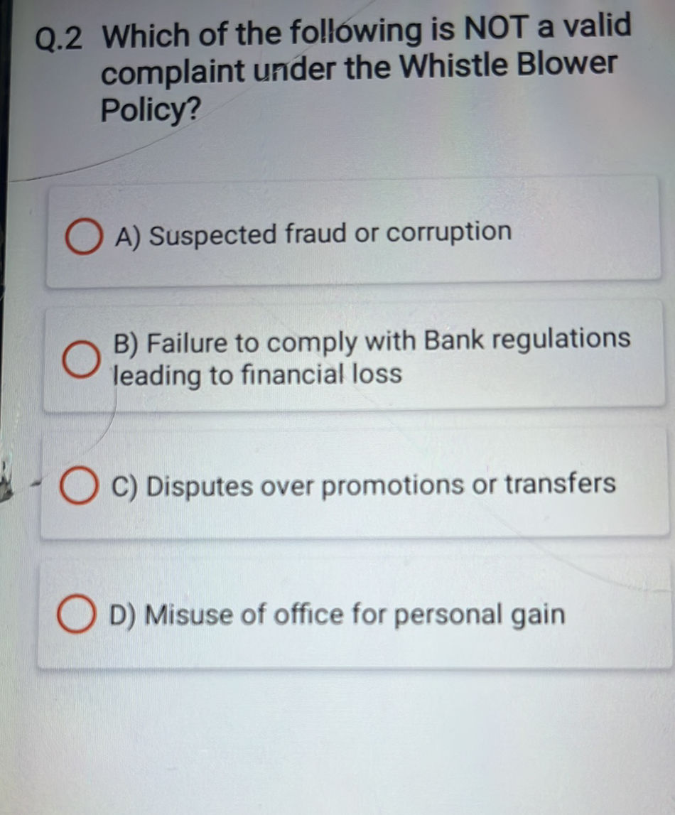 Q.2 Which of the following is NOT a valid | StudyX