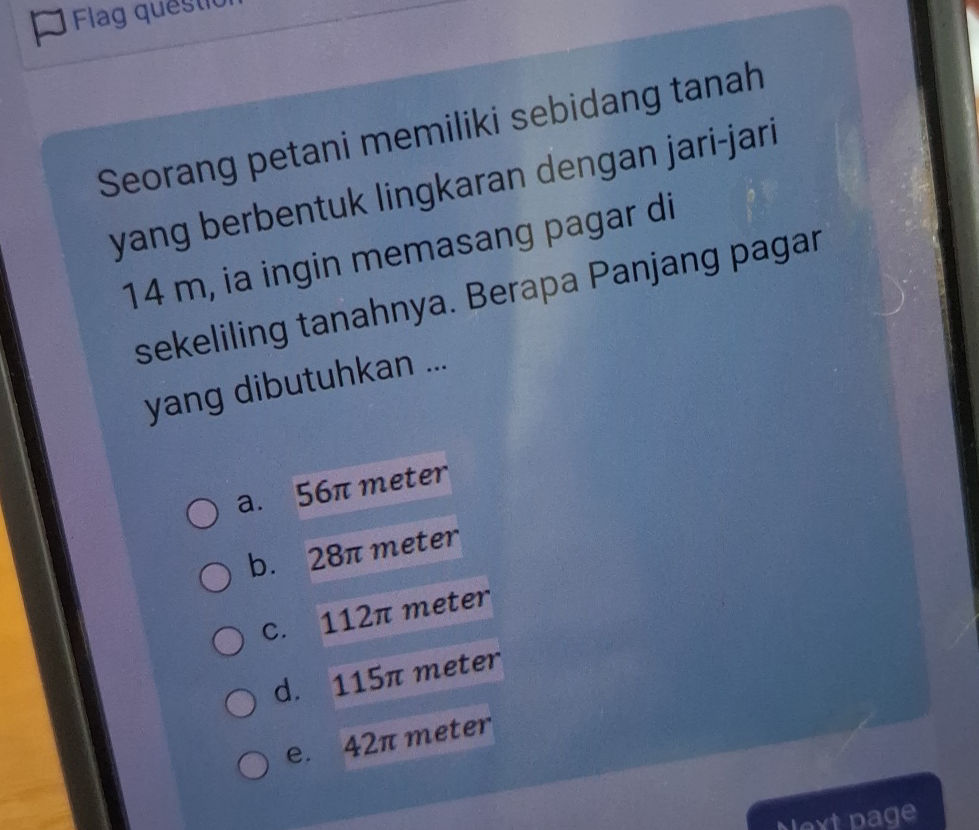 Seorang petani memiliki sebidang tanah yang
