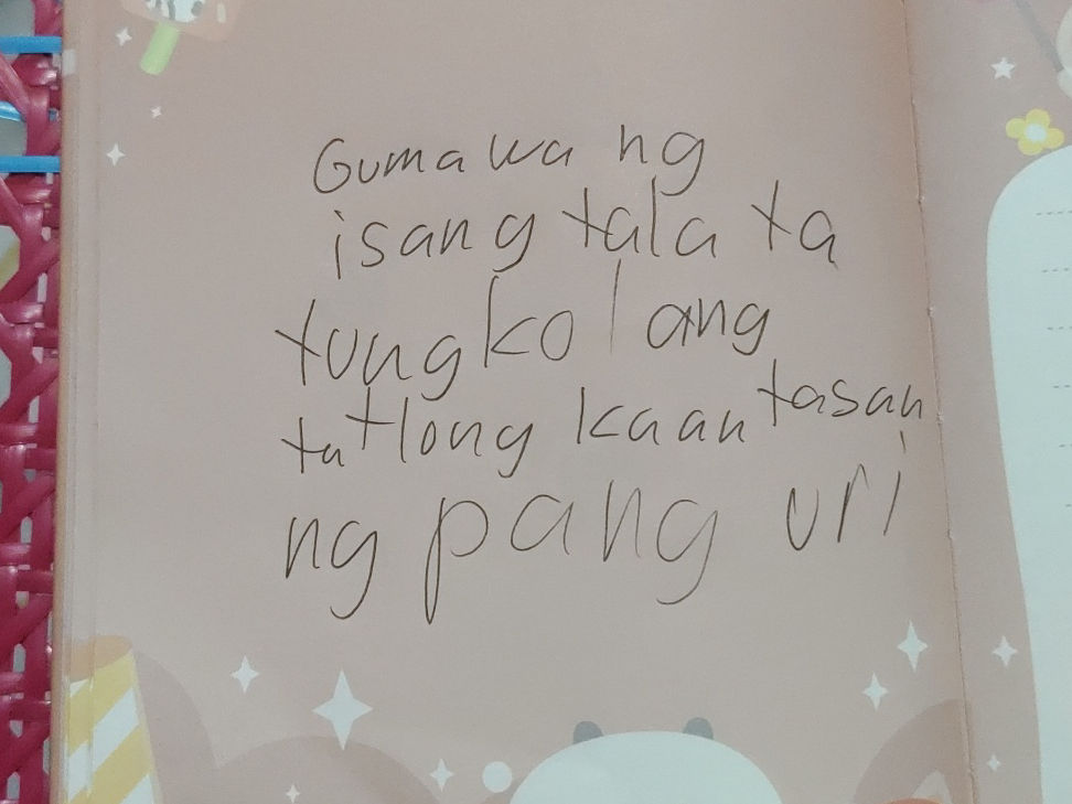 Gumawa ng isang tala ta tungkol ang tatlong | StudyX