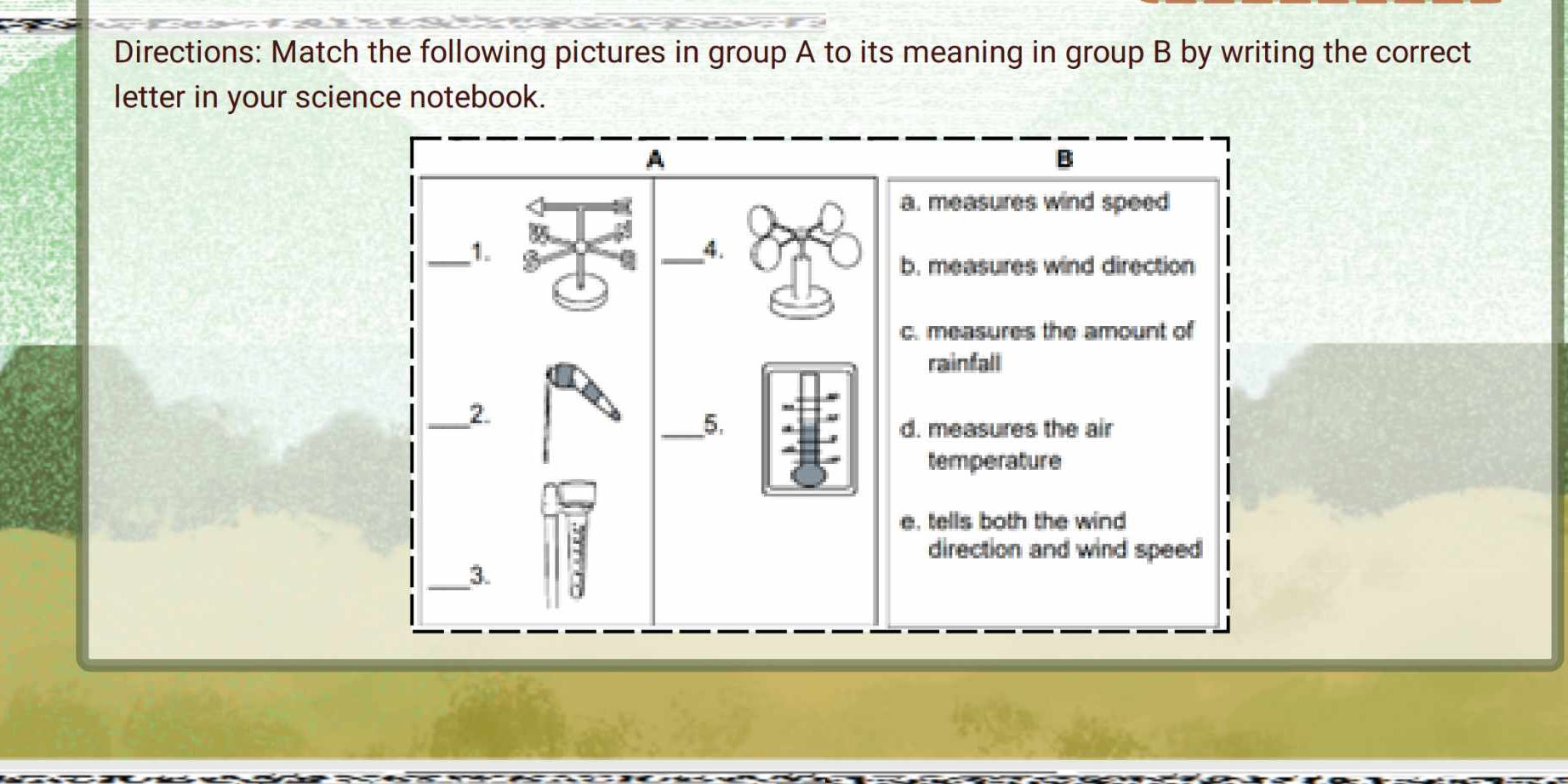 Directions: Match the following pictures in | StudyX