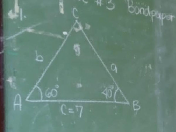 A triangle with angles and sides labeled as | StudyX