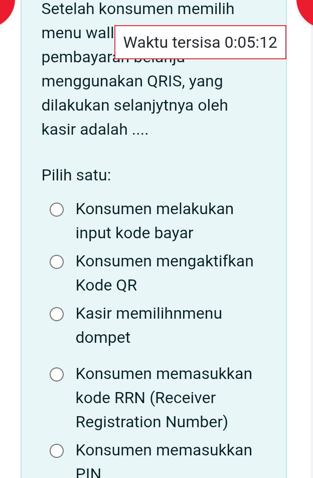 Setelah konsumen memilih menu wall | StudyX