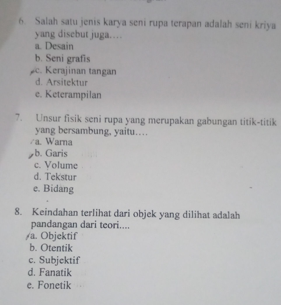 6. Salah satu jenis karya seni rupa terapan | StudyX