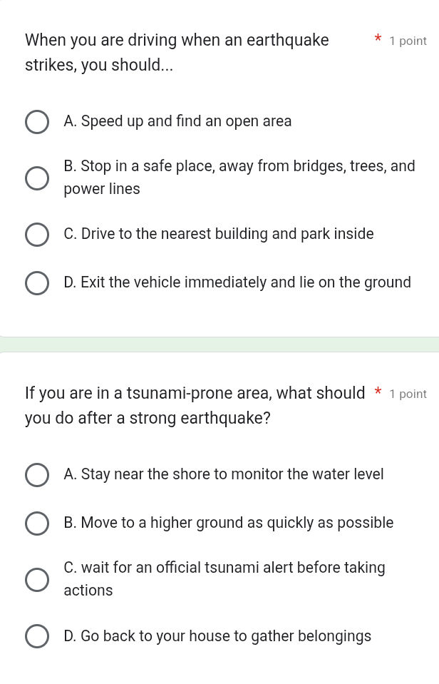When you are driving when an earthquake | StudyX