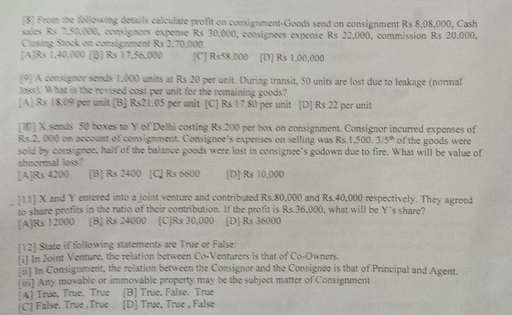 [8] From the following details calculate | StudyX