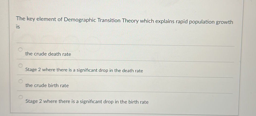 The key element of Demographic Transition | StudyX