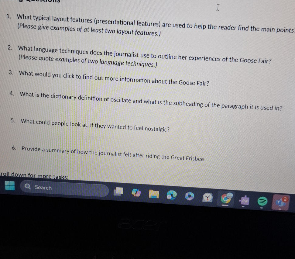 1. What typical layout features | StudyX