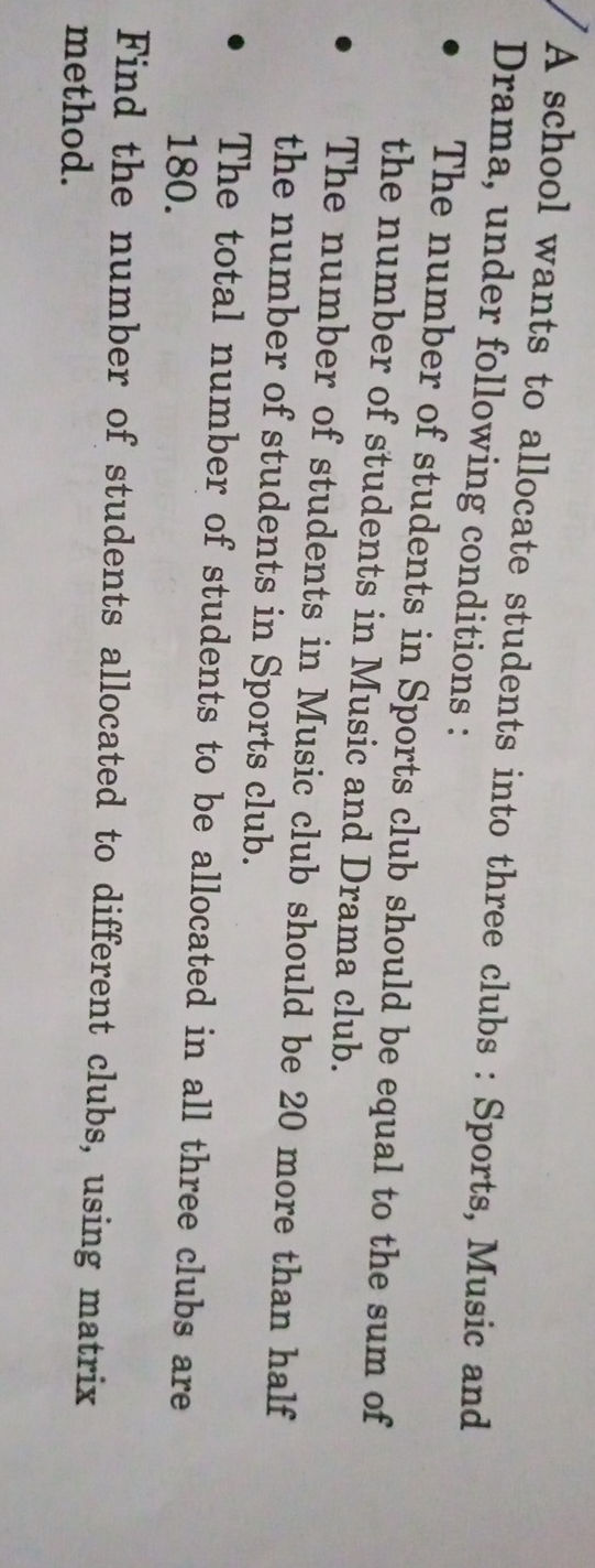 A school wants to allocate students into | StudyX