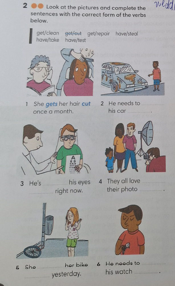 2 Look at the pictures and complete the | StudyX