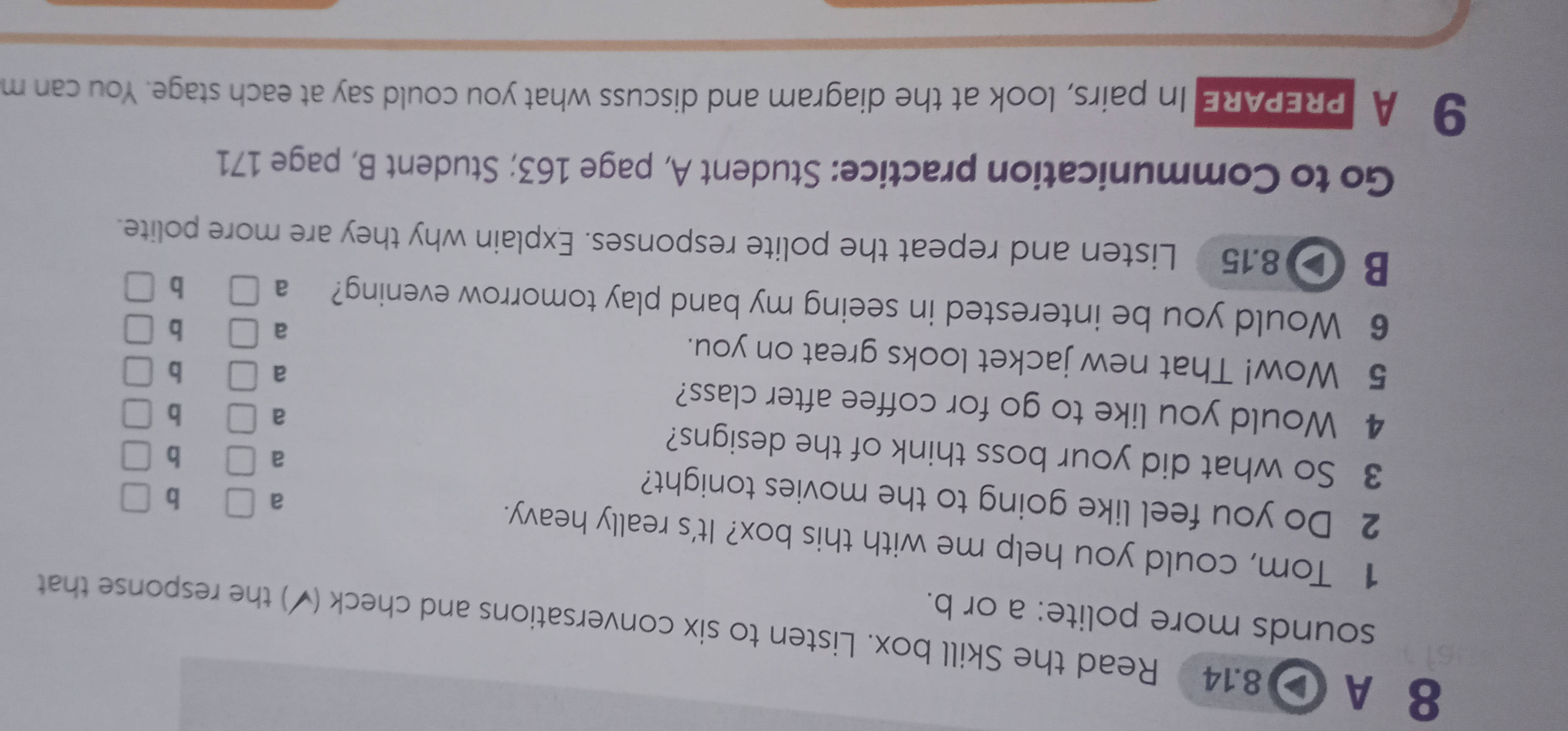 Read the Skill box. Listen to six | StudyX