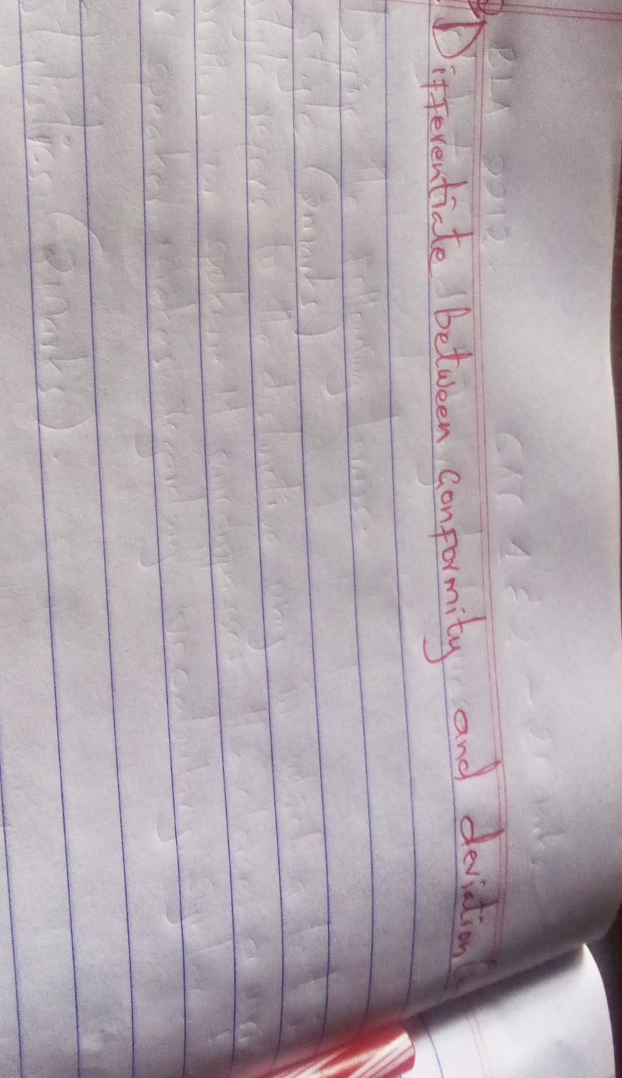 Differentiate between conformity and | StudyX