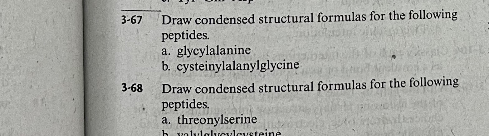 3-67 Draw condensed structural formulas for | StudyX