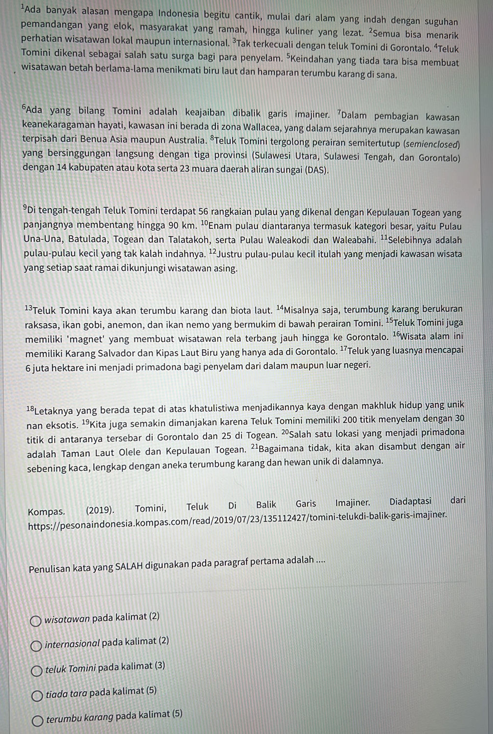 Penulisan kata yang SALAH digunakan pada | StudyX