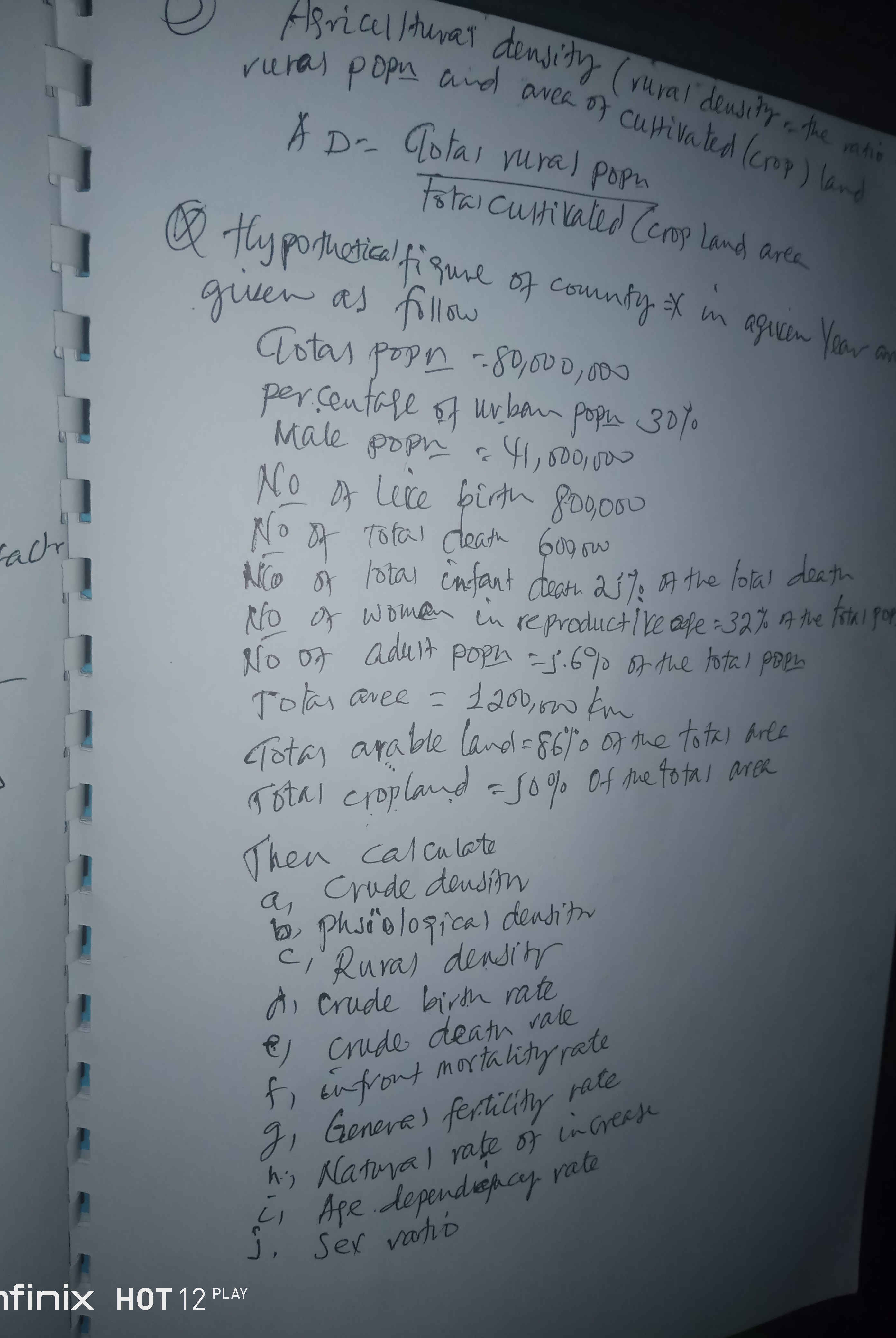 Agricultural density (rural density = the | StudyX