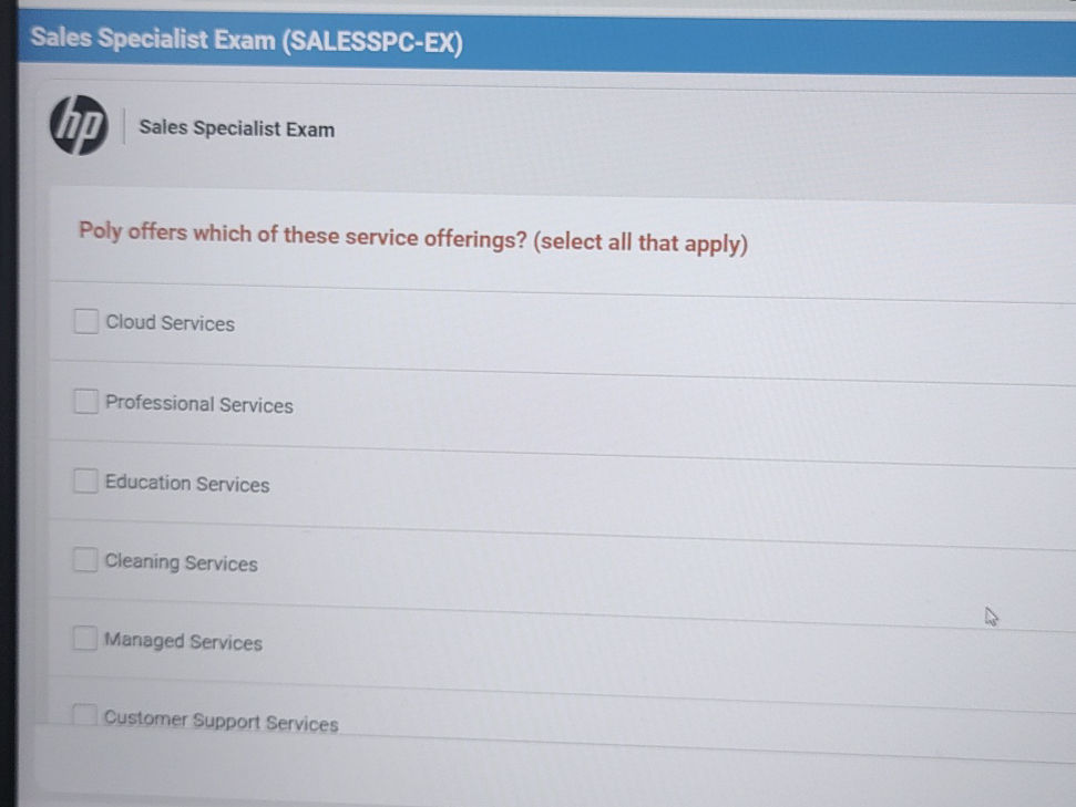 Poly offers which of these service | StudyX
