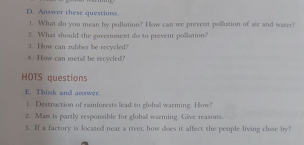 D. Answer these questions. 1. What do you | StudyX