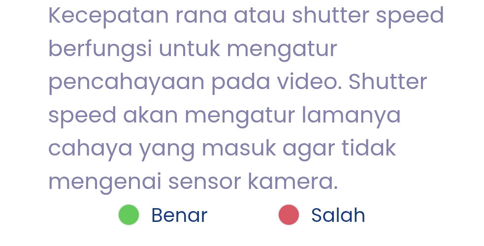 Kecepatan rana atau shutter speed berfungsi | StudyX