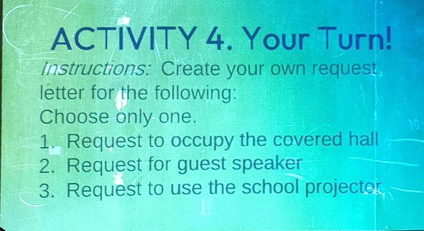 ACTIVITY 4. Your Turn! Instructions: Create | StudyX
