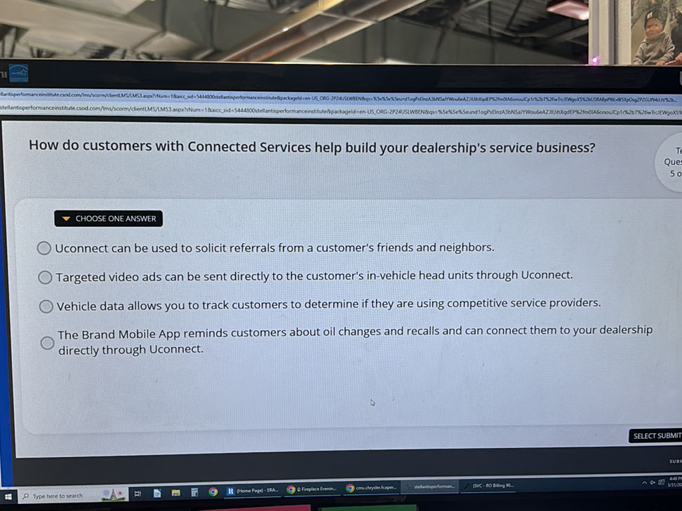 How do customers with Connected Services | StudyX