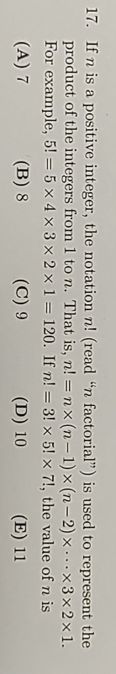 17. If n is a positive integer, the notation | StudyX