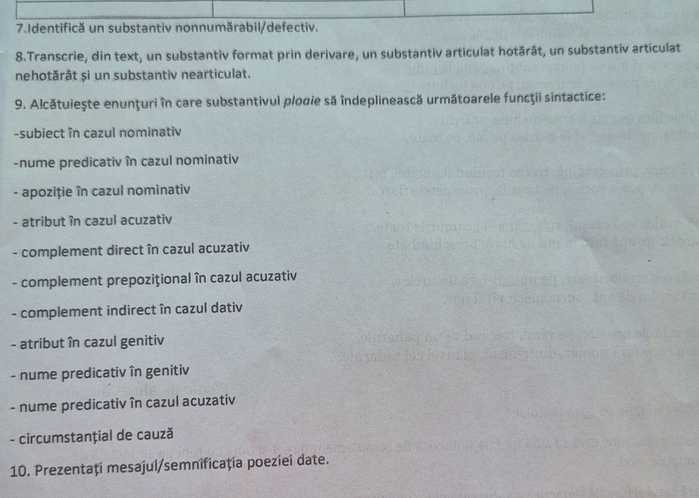 7. Identifică un substantiv | StudyX