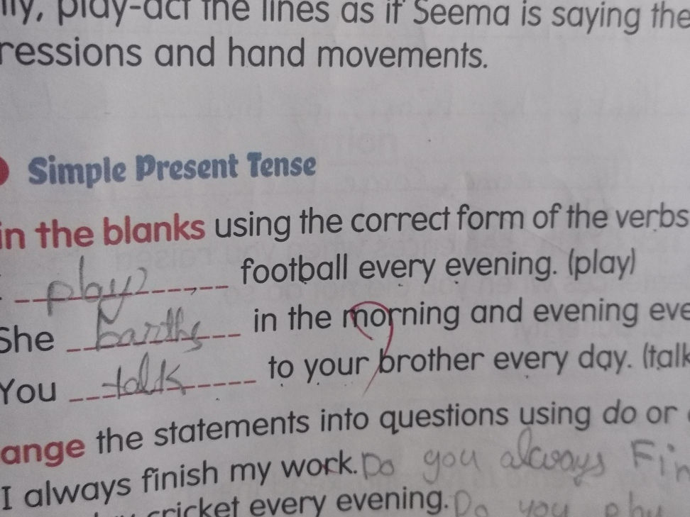 Fill in the blanks using the correct form of | StudyX