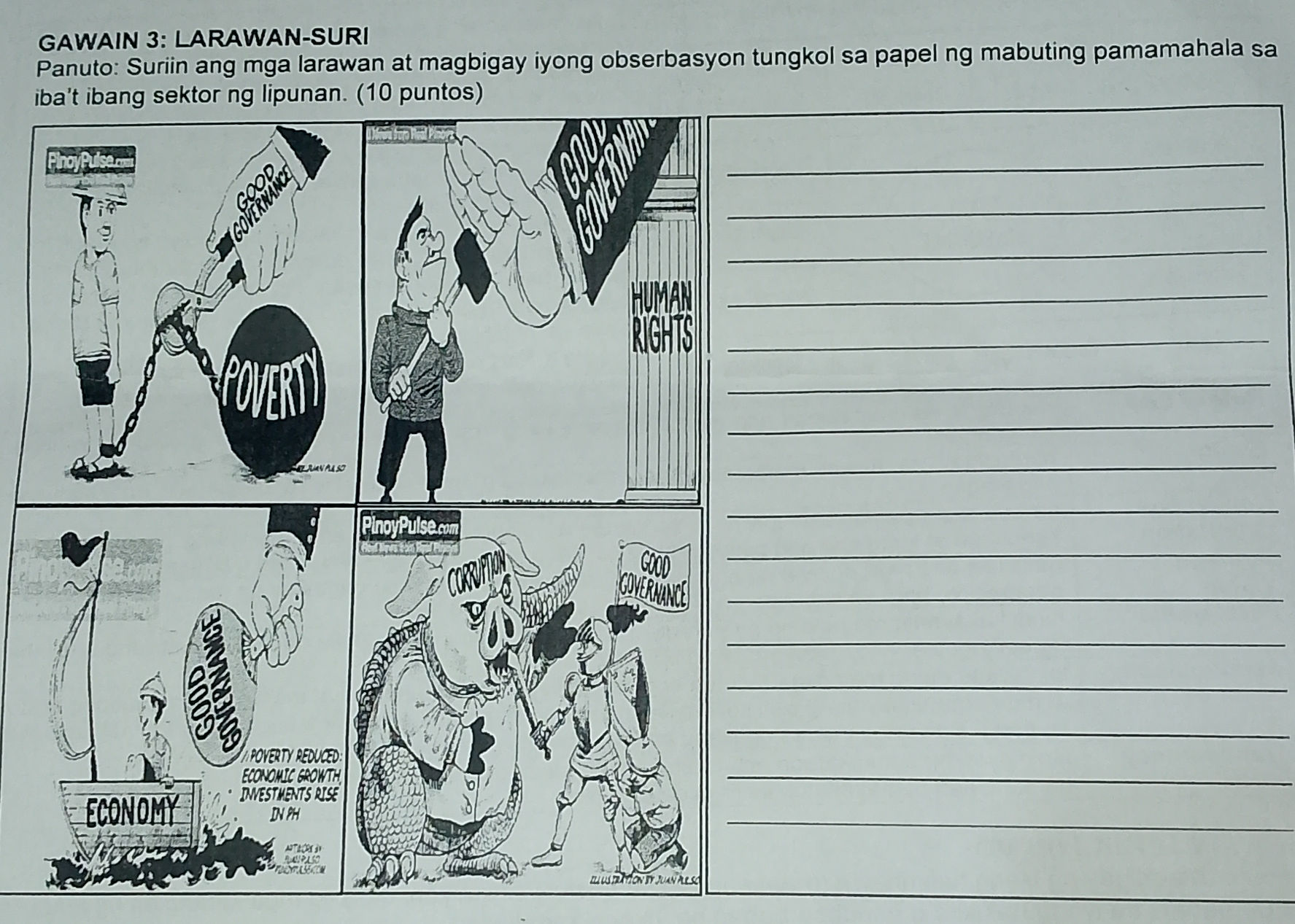 GAWAIN 3: LARAWAN-SURI Panuto: Suriin ang | StudyX